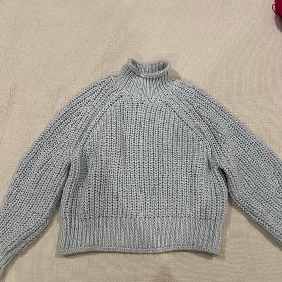 H&M | Sweaters | Ham Ice Blue Turtleneck Sweater | Poshmark